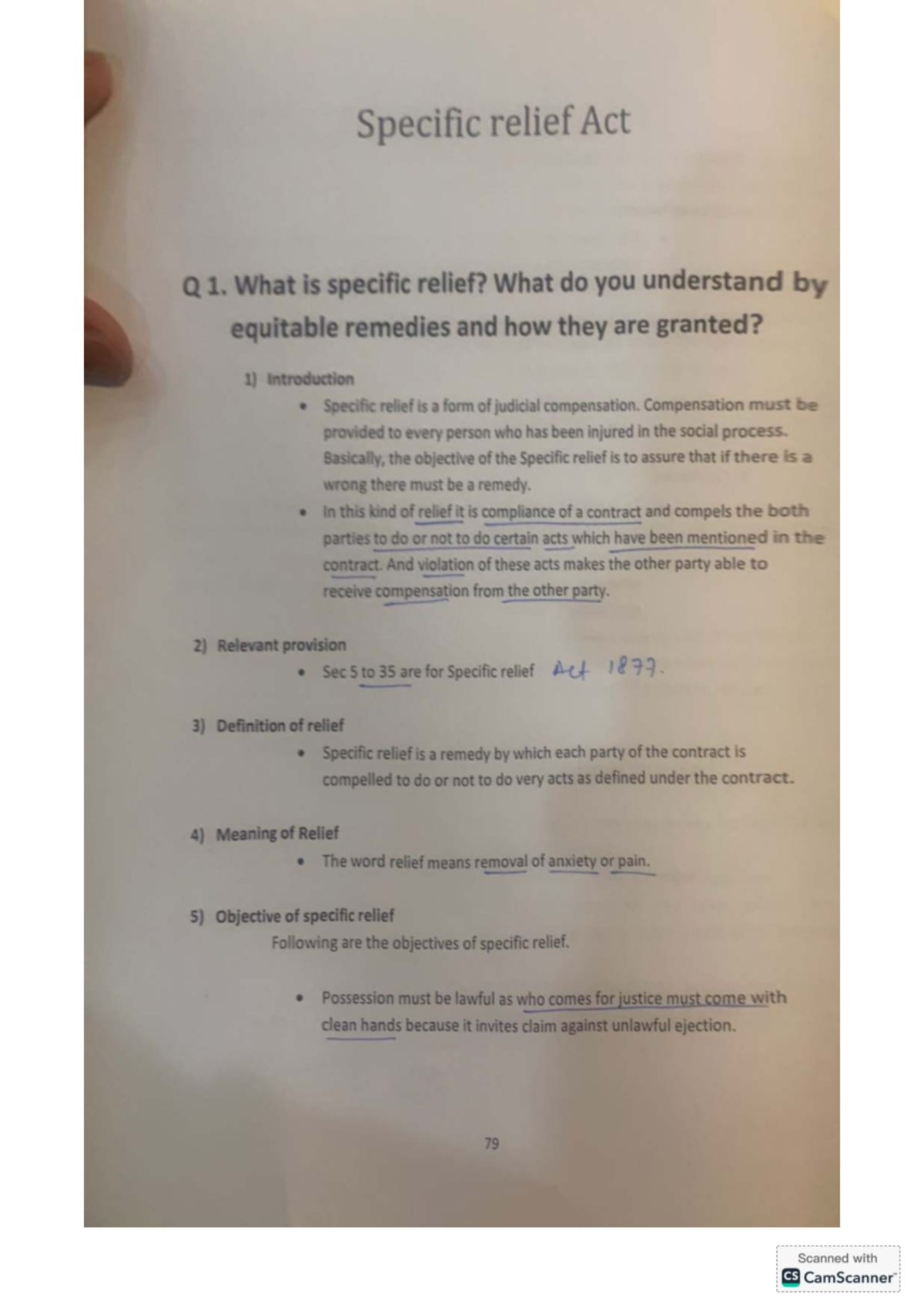 Specific Relief Act: Understanding Equitable Remedies and Procedures ...