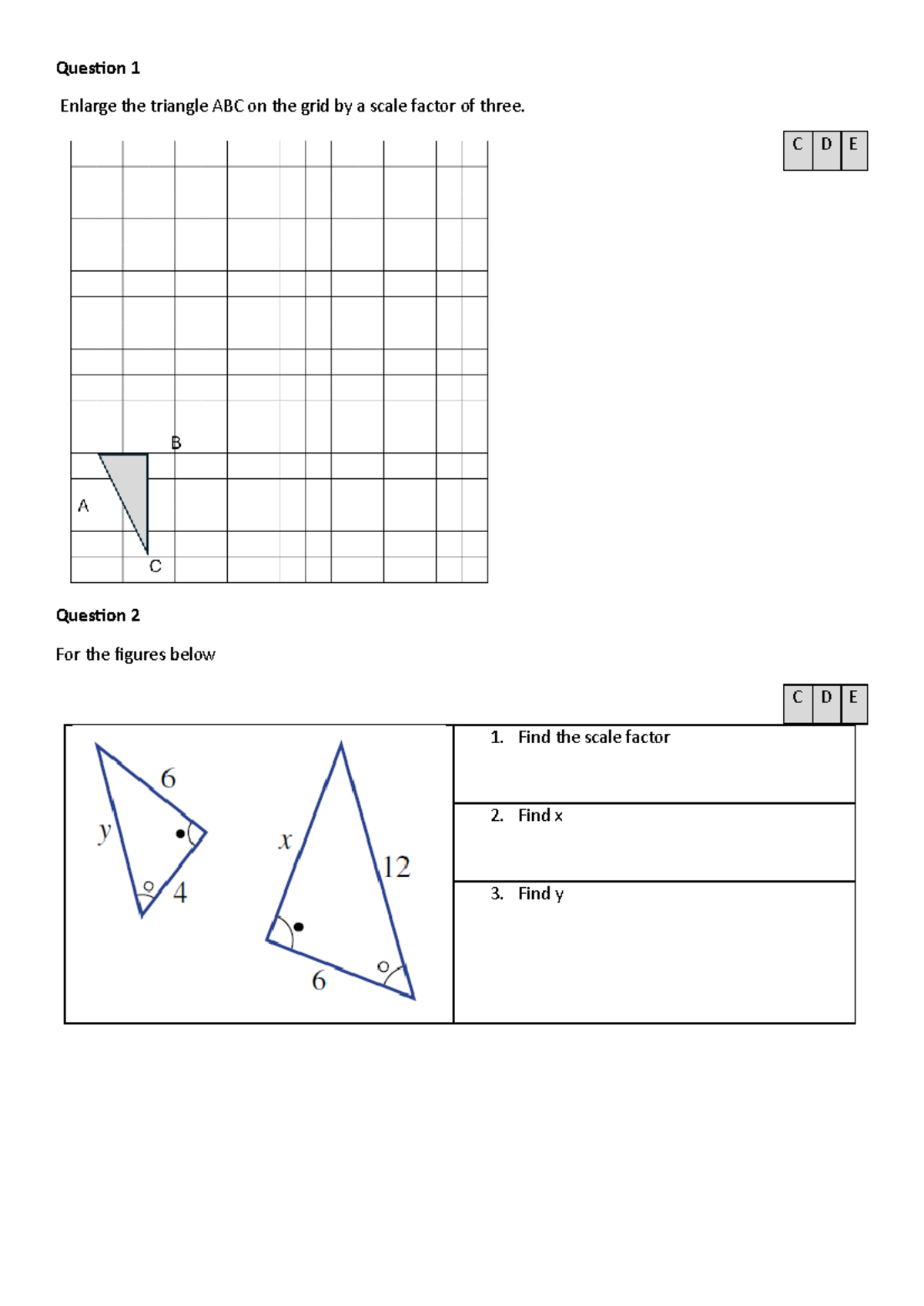 Similar Triangles Mock Exam (MATH 101) - Studocu
