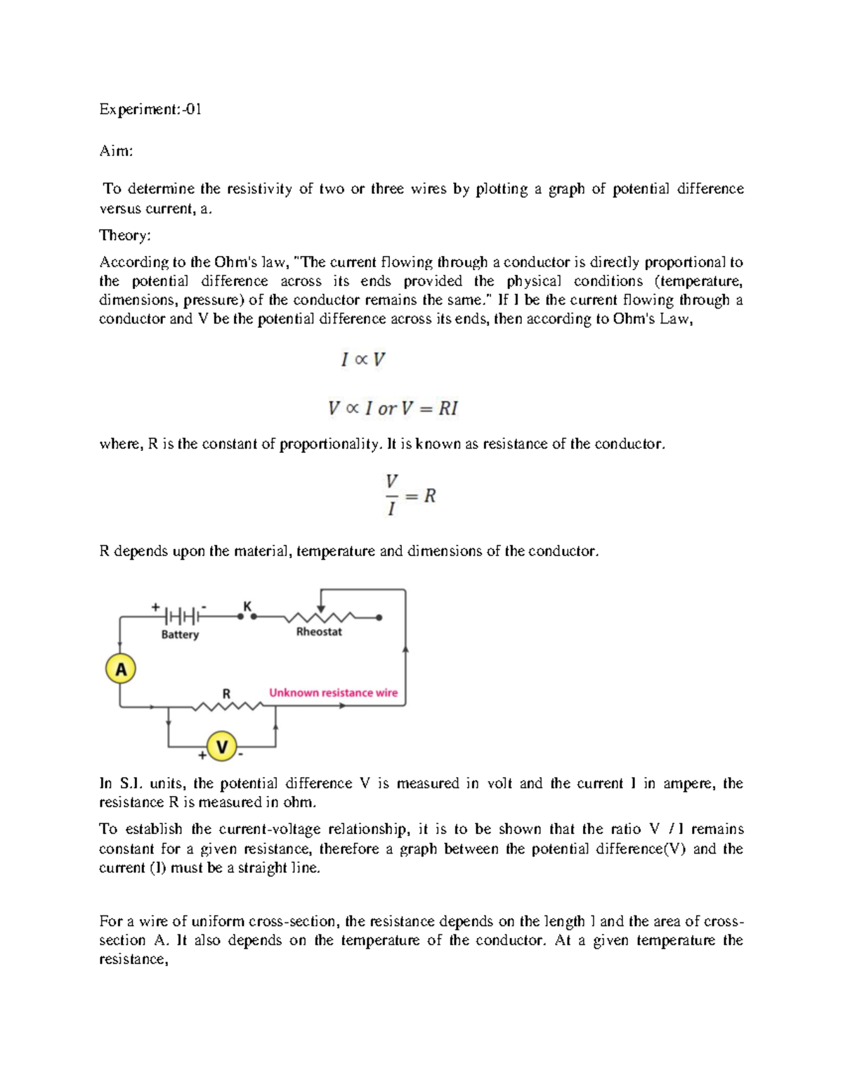 8 Practicals on Resistivity, Diodes & Optical Experiments - DEGSEGVW ...