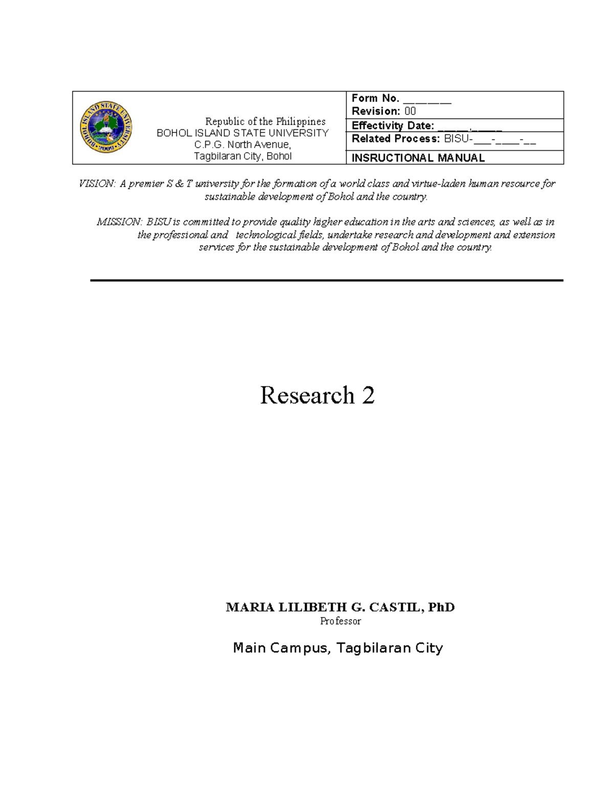 Research 2 Manual: Methods and Data Analysis Techniques - Studocu