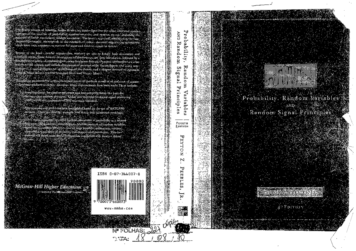 Peyton Z. Peebles Jr. - Probability, Random Variables, and Random Signal Principles-Mc Graw-Hill ...