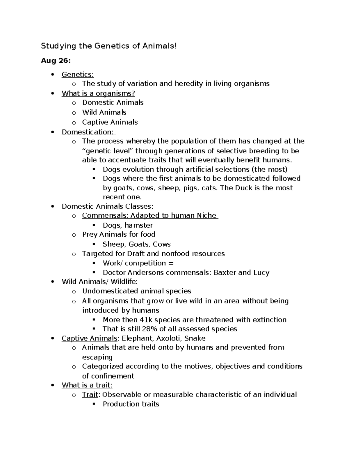 Genetic Diversity and Chromosomal Variations in Animal Populations (BIO ...