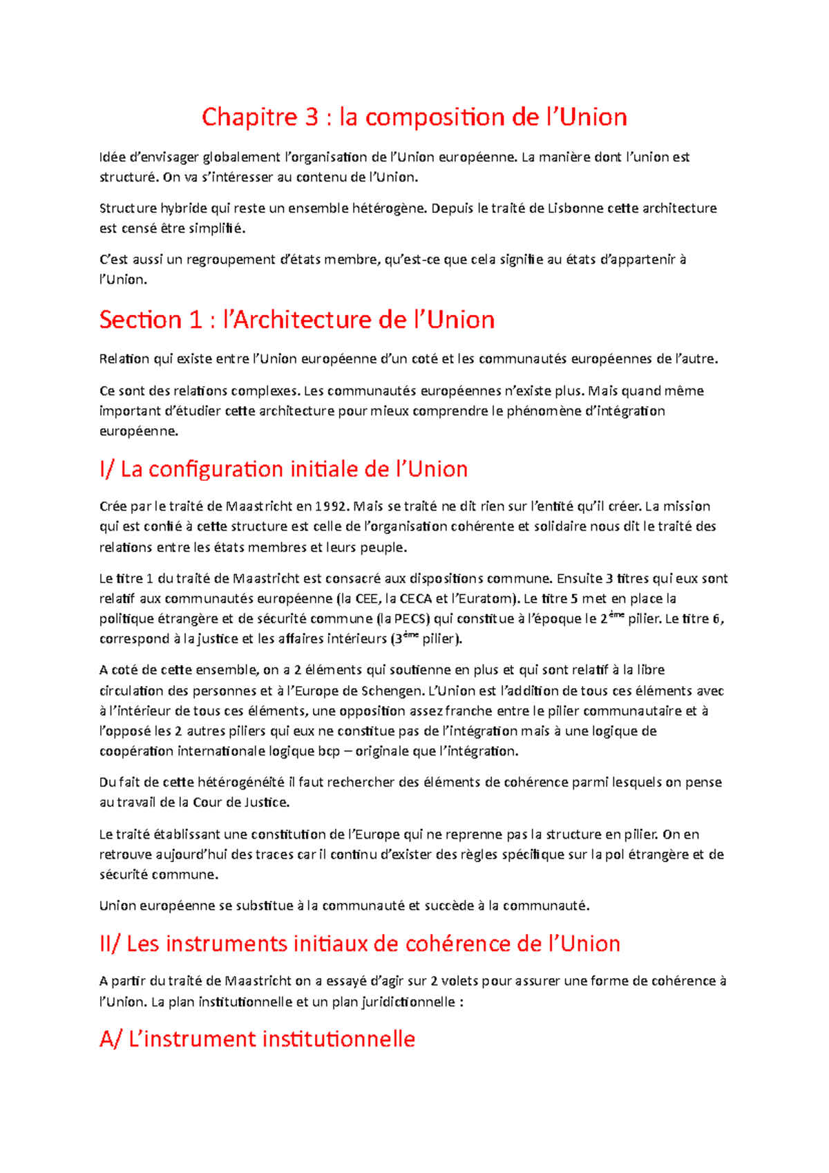Chapitre 3 : La Composition et les Conditions d'Appartenance à l'UE ...