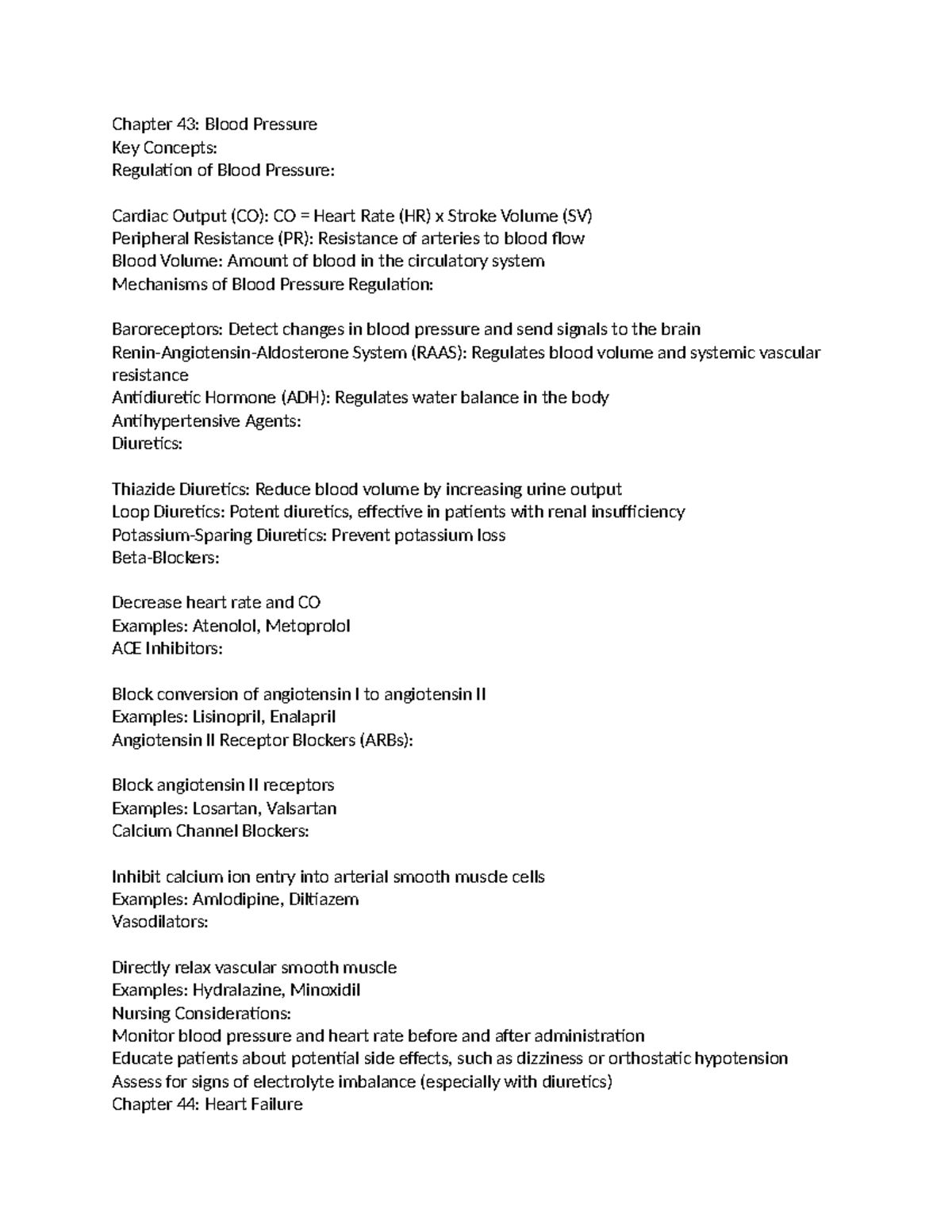 Med surge exam 1 - Chapter 43: Blood Pressure Key Concepts: Regulation ...