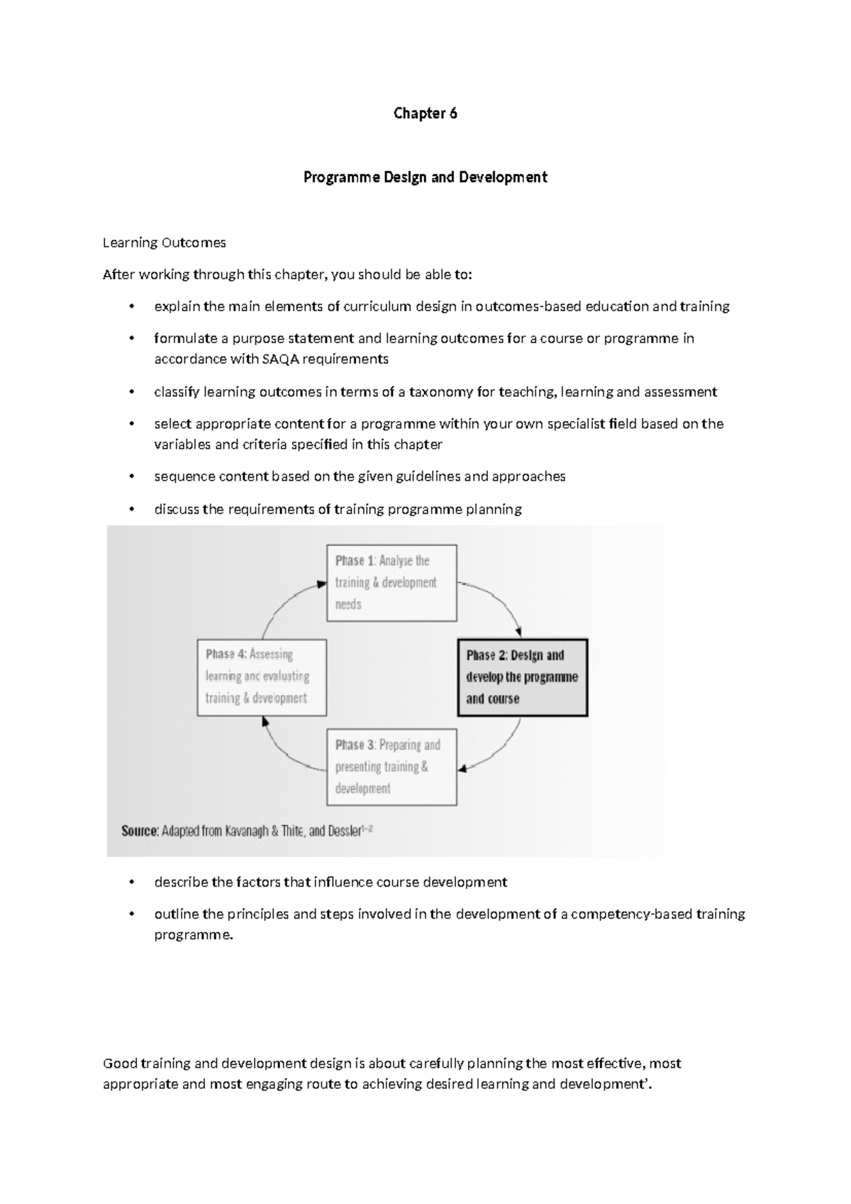 Chapter 6: Key Concepts in Curriculum Design and Development - Studocu