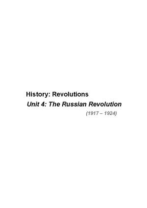 The Impact of Lenin's April Theses on the Russian Revolution (HIST 201 ...