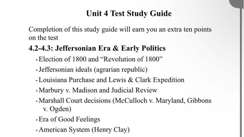 Final Exam Study Guide: Jeffersonian Era & Market Revolution - Studocu