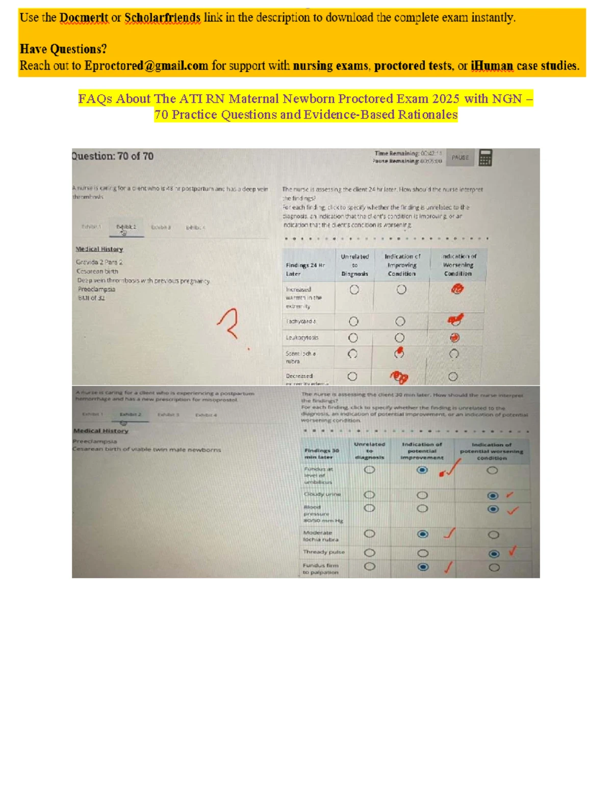 ATI RN Maternal Newborn Proctored Exam Study Guide 2025: FAQs ...