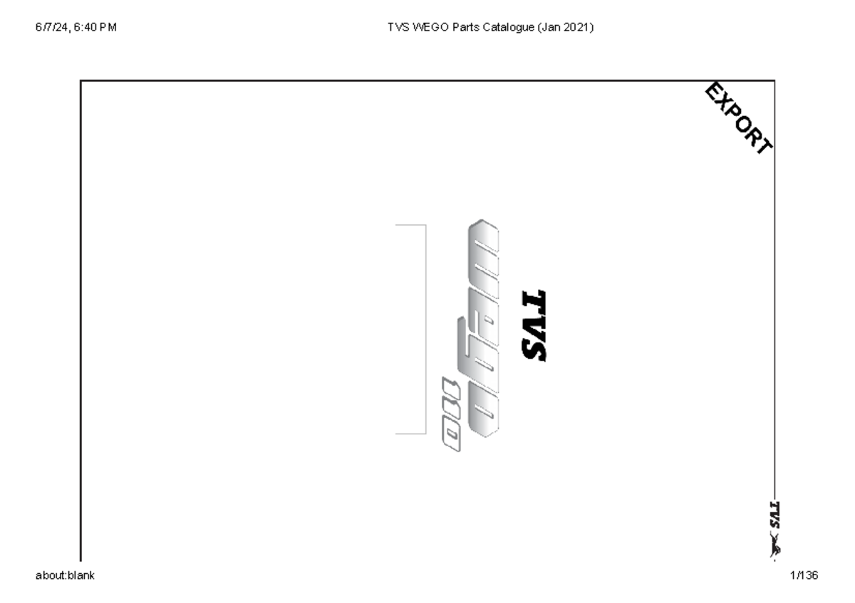 TVS WEGO Parts Catalogue (Jan 2021) - Engineering of Electronics - Studocu