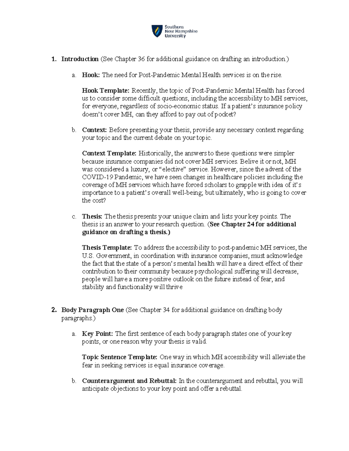 ENG 190 Module 4 Outline - Introduction (See Chapter 36 for additional ...