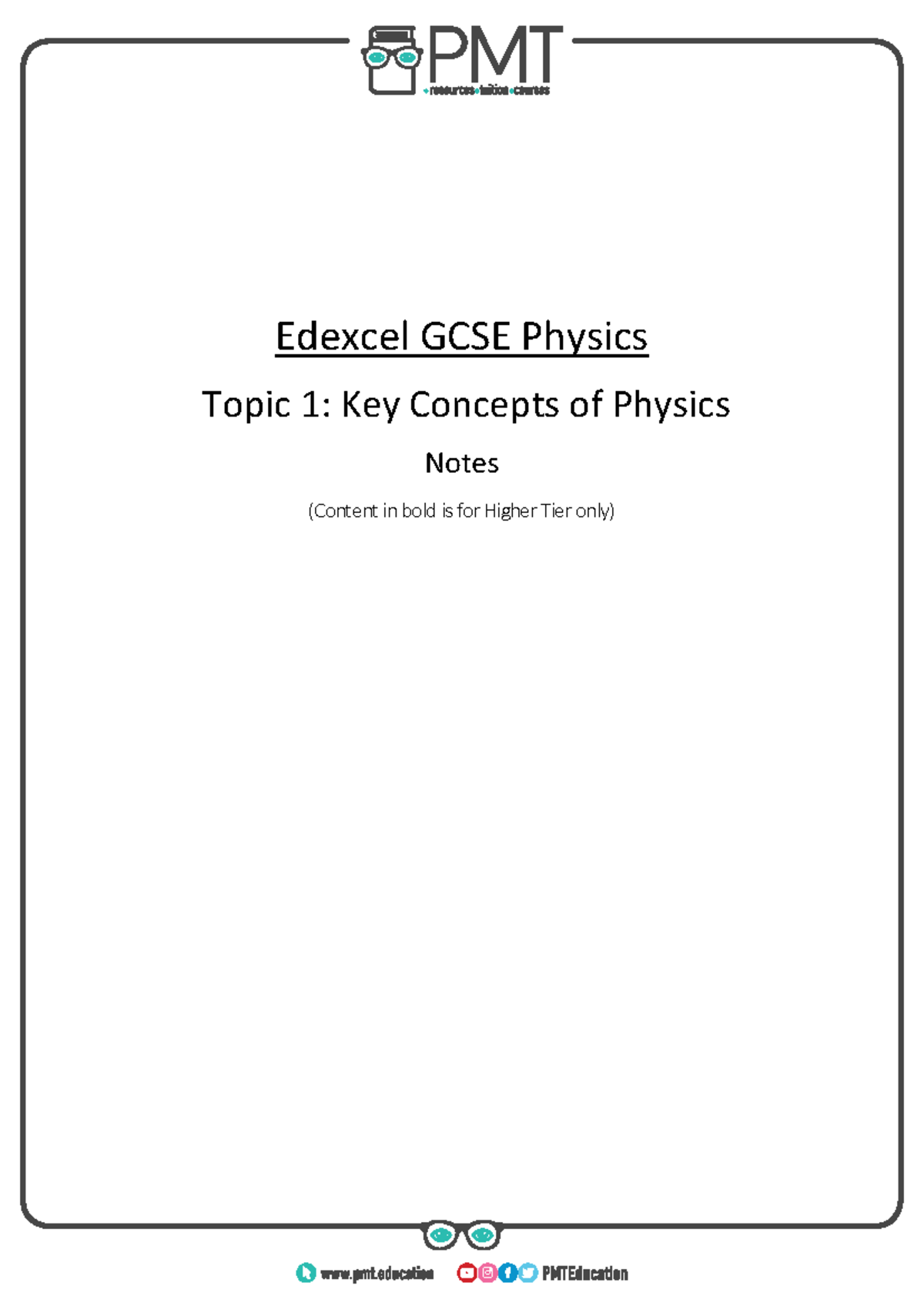 Edexcel GCSE Physics Topic 1: Summary Notes on Key Concepts - Studocu