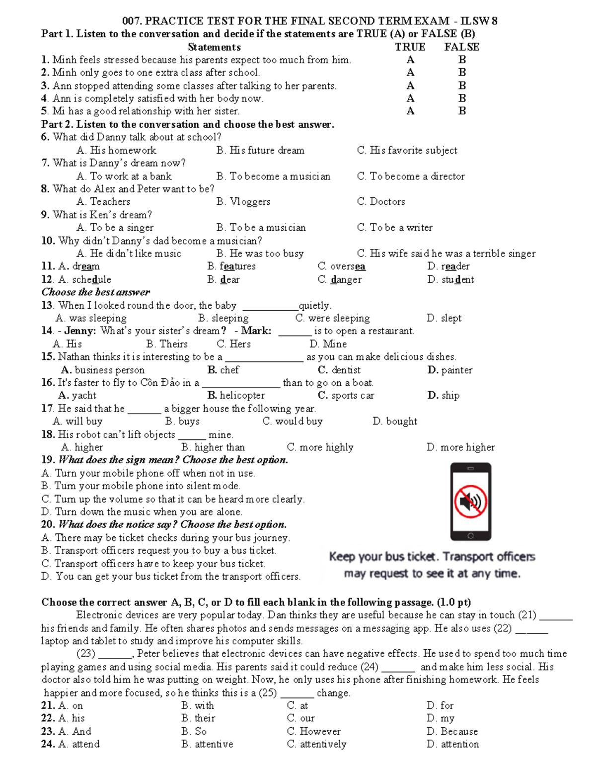 007. Practice Test for the Final Exam - ILSW 8 - Studocu