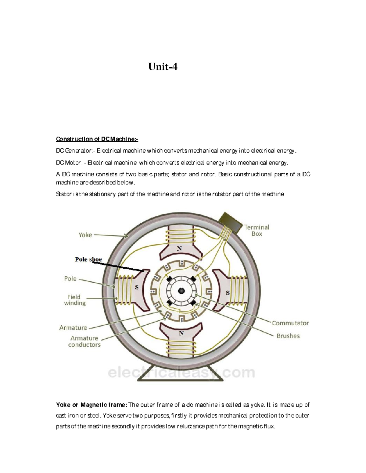 D. C MACHINE AND APPLICATIONS - MODULE 4 : Electrical Machines Contents ...