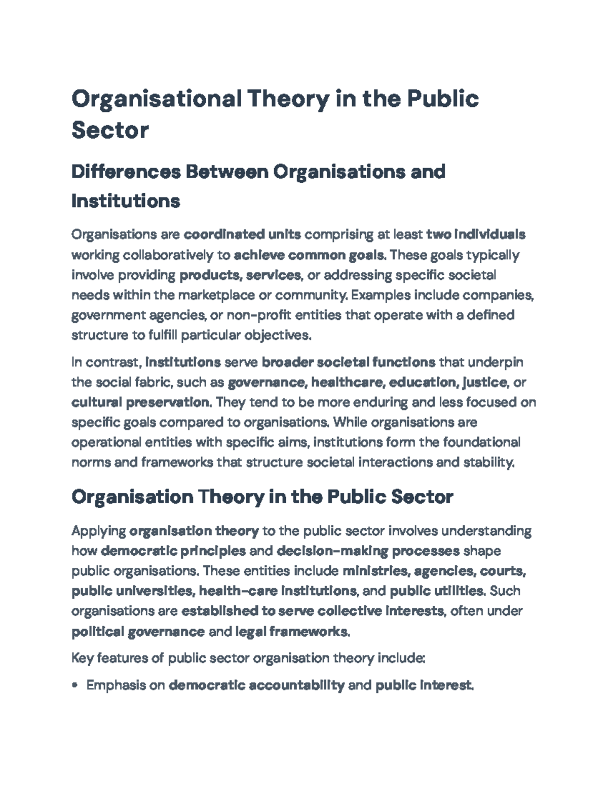 Organizational Theory in the Public Sector: Key Insights and Analysis ...
