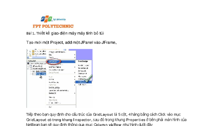 SOF203 Lập trình Java 3 - Lab 2: Thiết kế và Lập trình Giao diện - Studocu