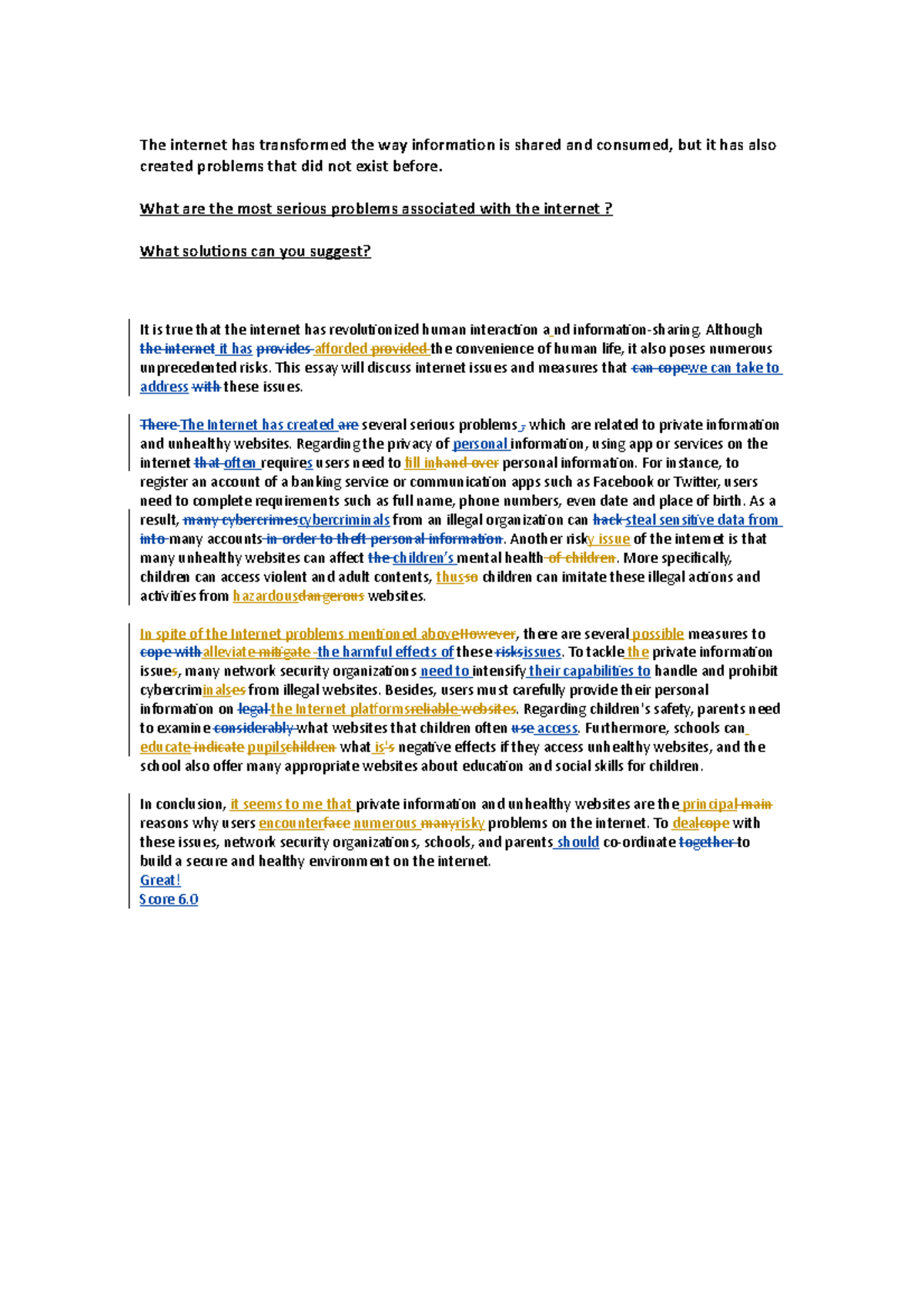 THE Internet ( Problems AND Solutions) - The internet has transformed ...