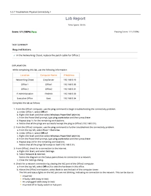 4.5.7 Create Cname Records - Passing Score: 3/3 (100%) 4.5 Create CNAME Records Lab Report Time ...