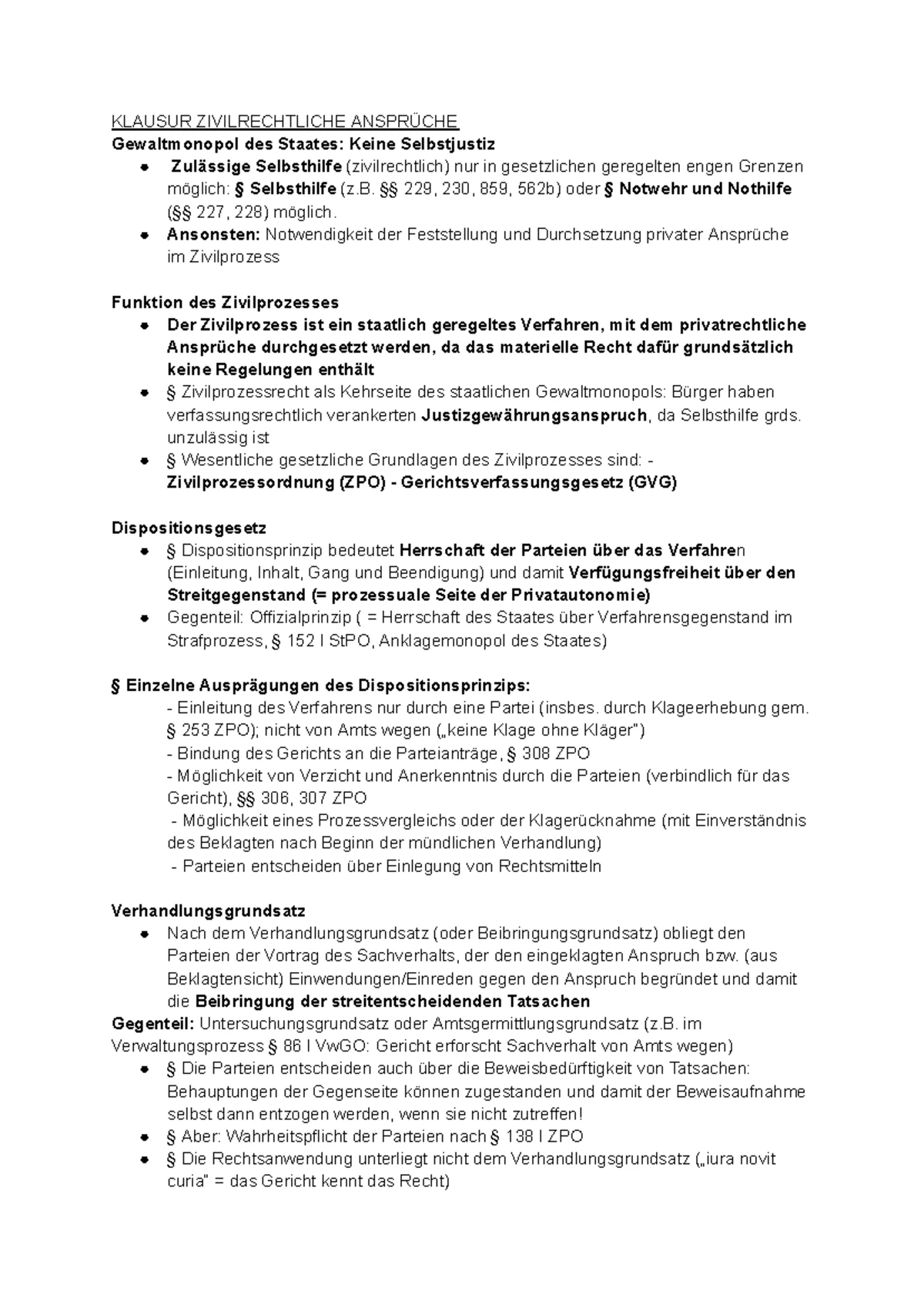 Aufbauschema ZPO - Prüfungsschemata im Zivilprozessrecht - Aufbauschema ...