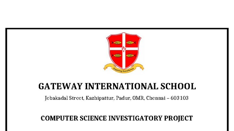COMPUTER SCIENCE INVESTIGATORY PROJECT: TRANSFORMER (CLASS XII B) - Studocu