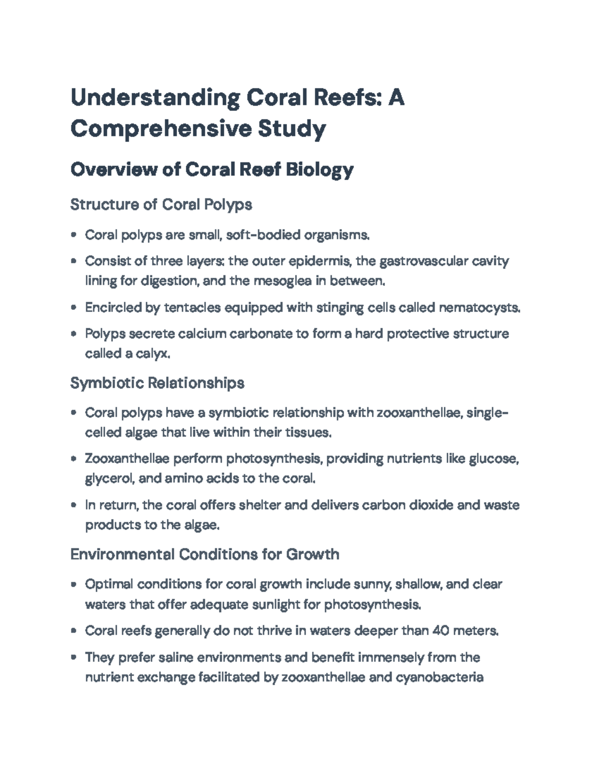 Understanding Coral Reefs: Biology, Ecology & Conservation Overview ...