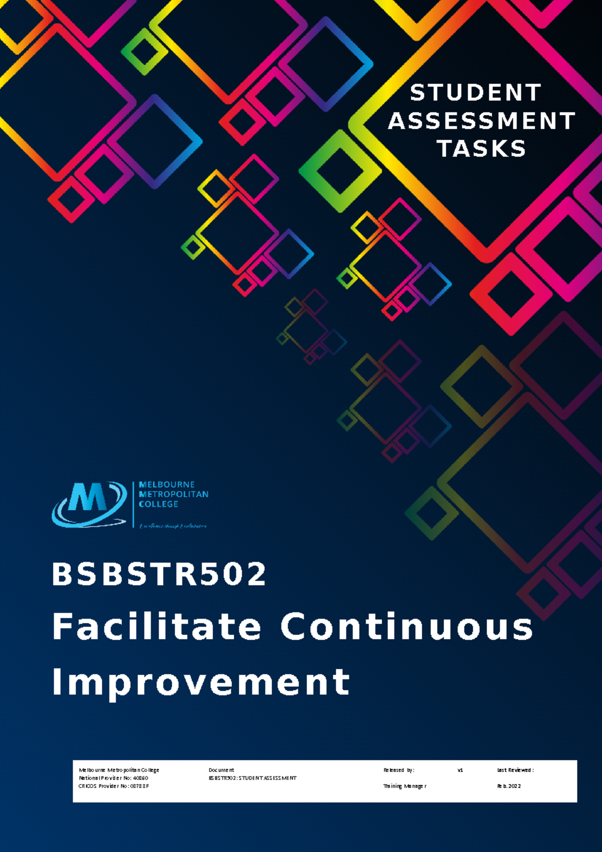 BSBSTR502: Comprehensive Guide to Student Assessment Tasks - Studocu