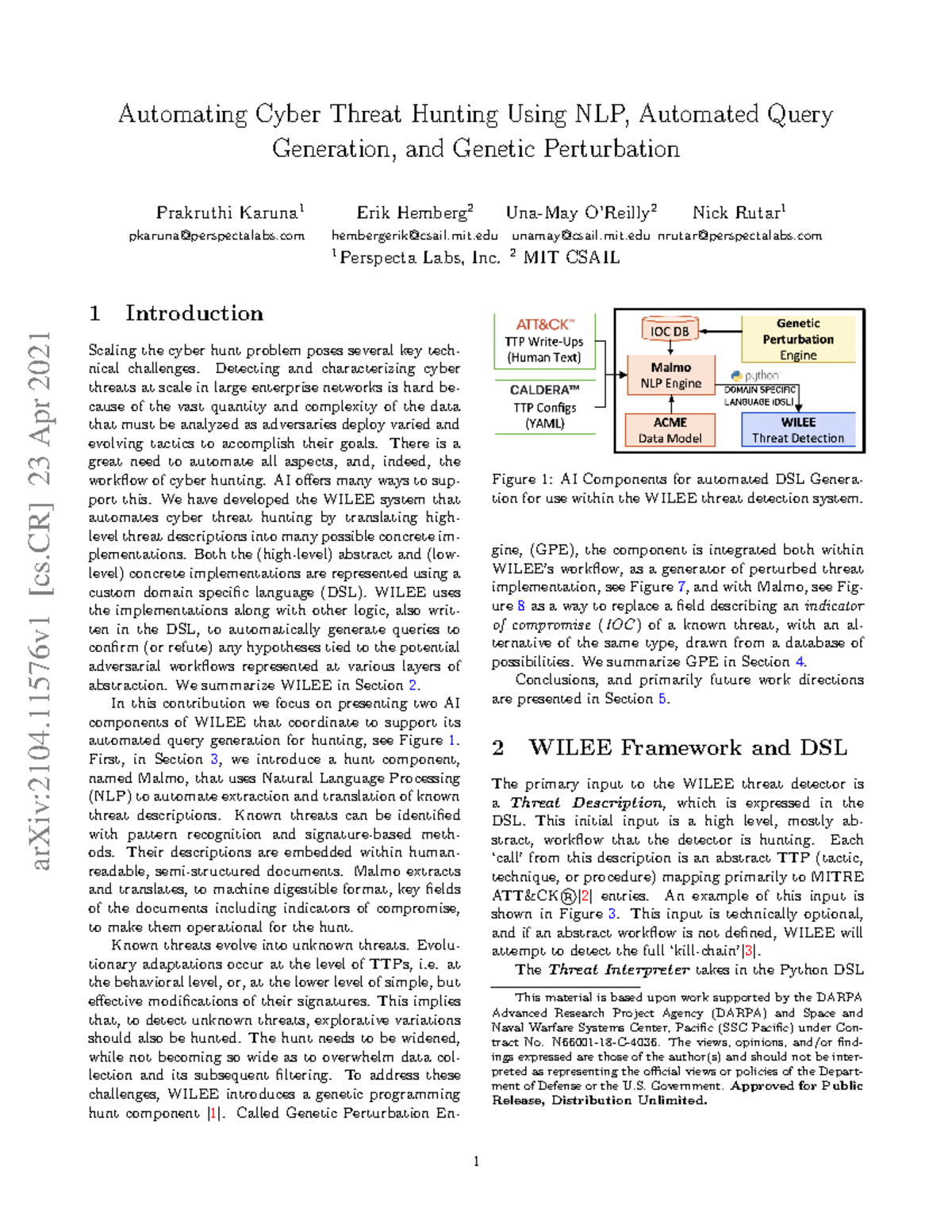 Automating Cyber Threat Hunting via NLP & Genetic Perturbation - Studocu