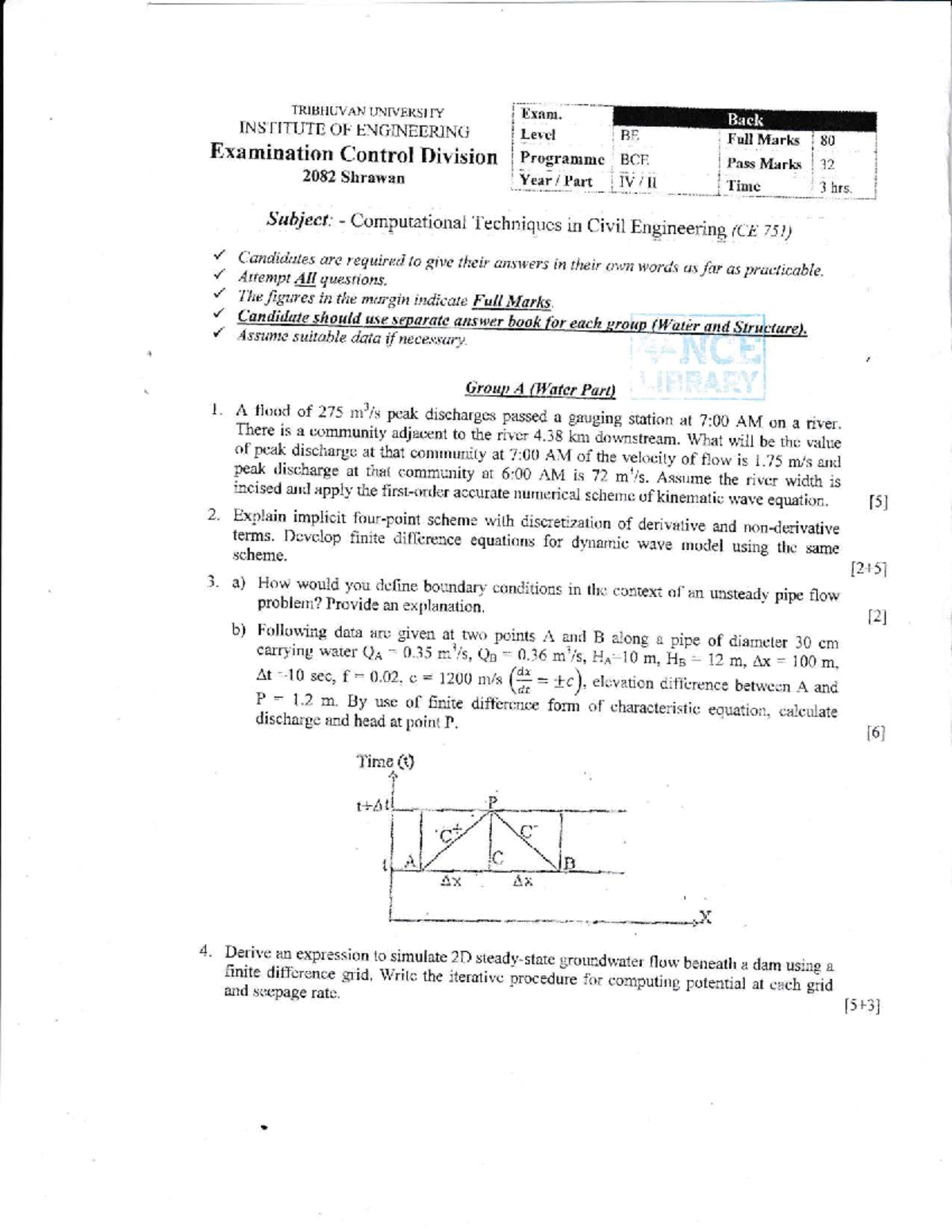Computational Techniques in Civil Engineering (CE 75) - Past Exam ...