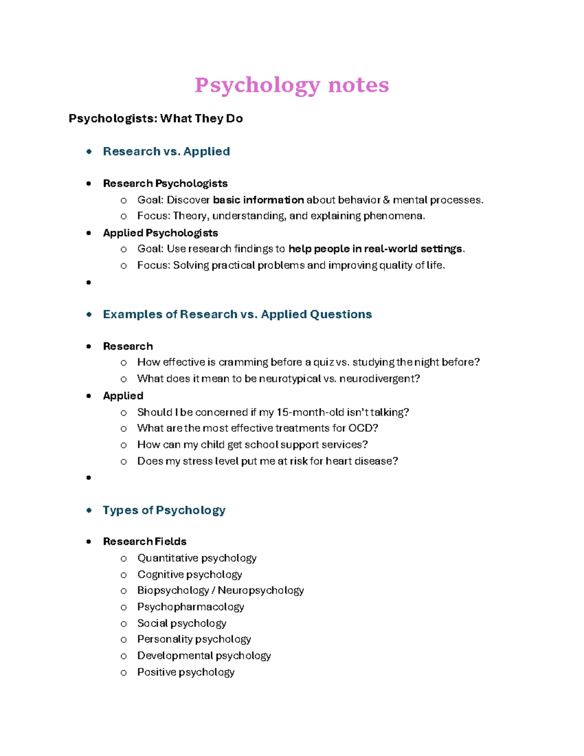 Psychology Course Overview: Key Concepts & Research Methods (PSY 101 ...