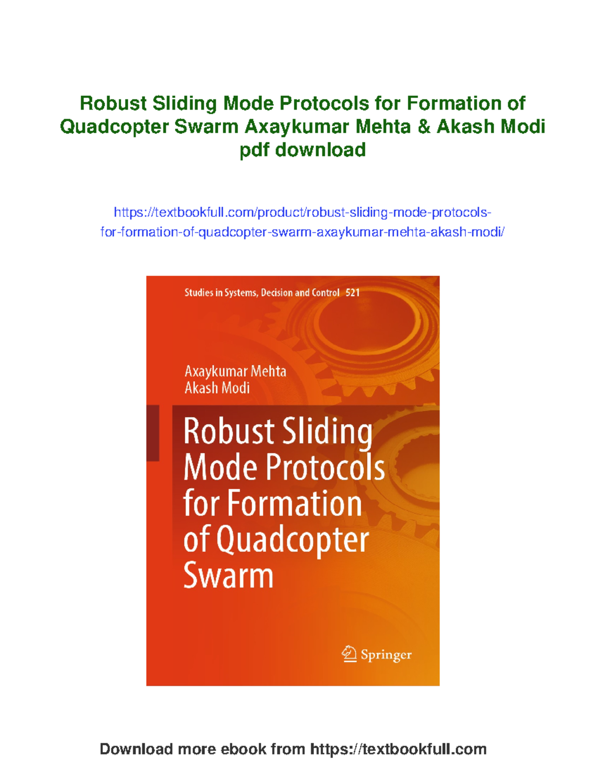 Robust Sliding Mode Protocols for Quadcopter Swarm Formation - Studocu