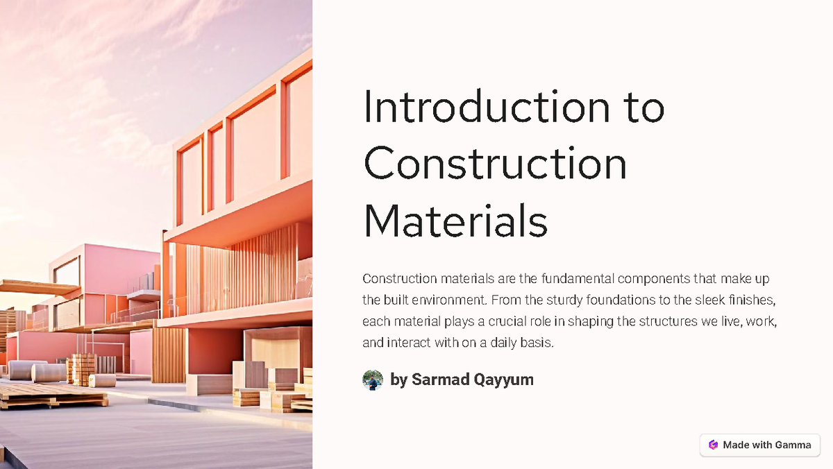 Introduction to Construction Materials - Introduction to Construction ...