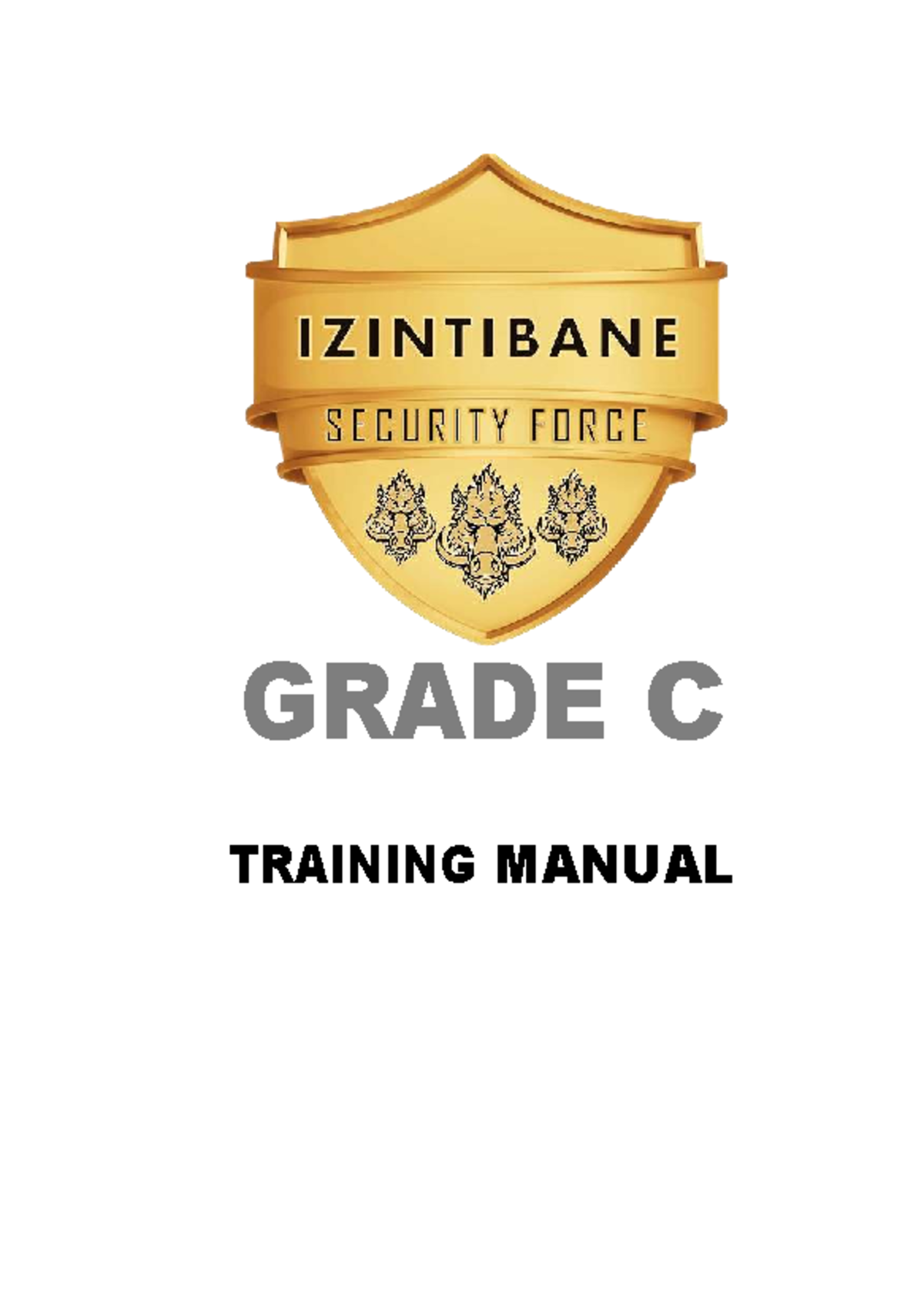 Grade C Security Training Manual: Occupational Safety & Fire Prevention ...