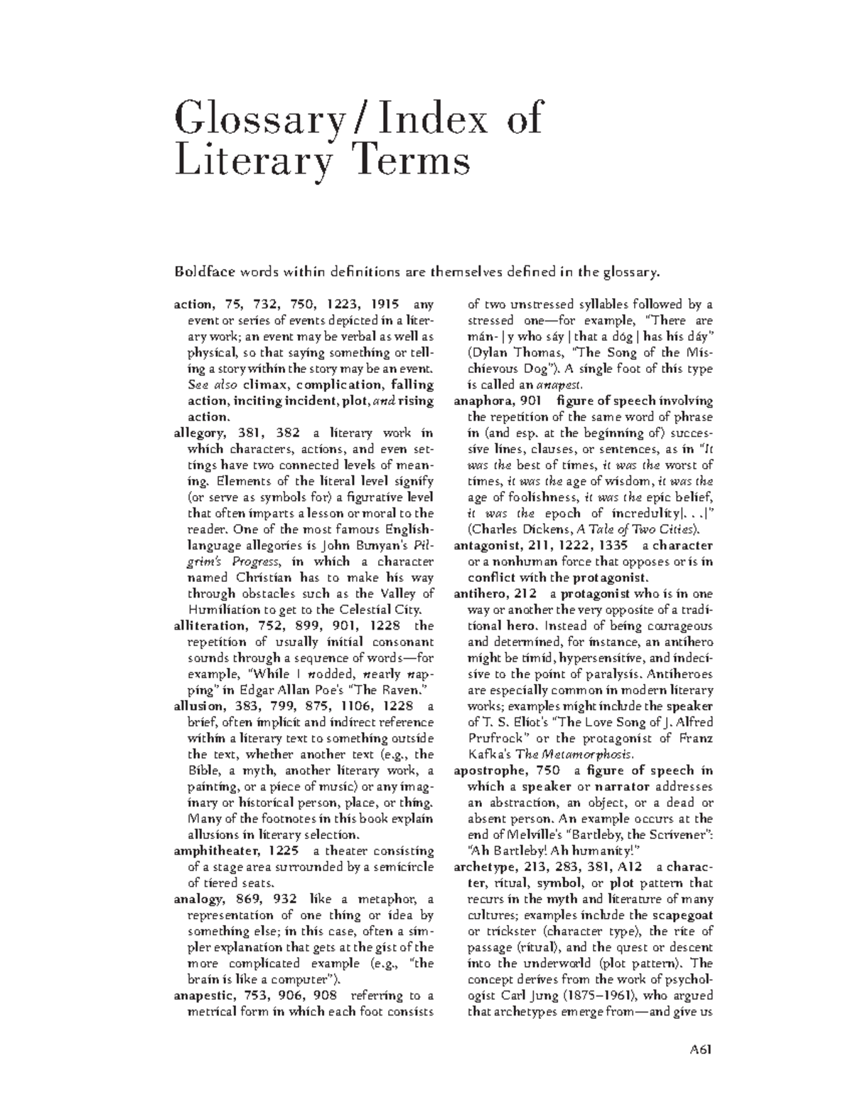 Glossary of Literary Terms (NORT 101: Introduction to Literature) - Studocu