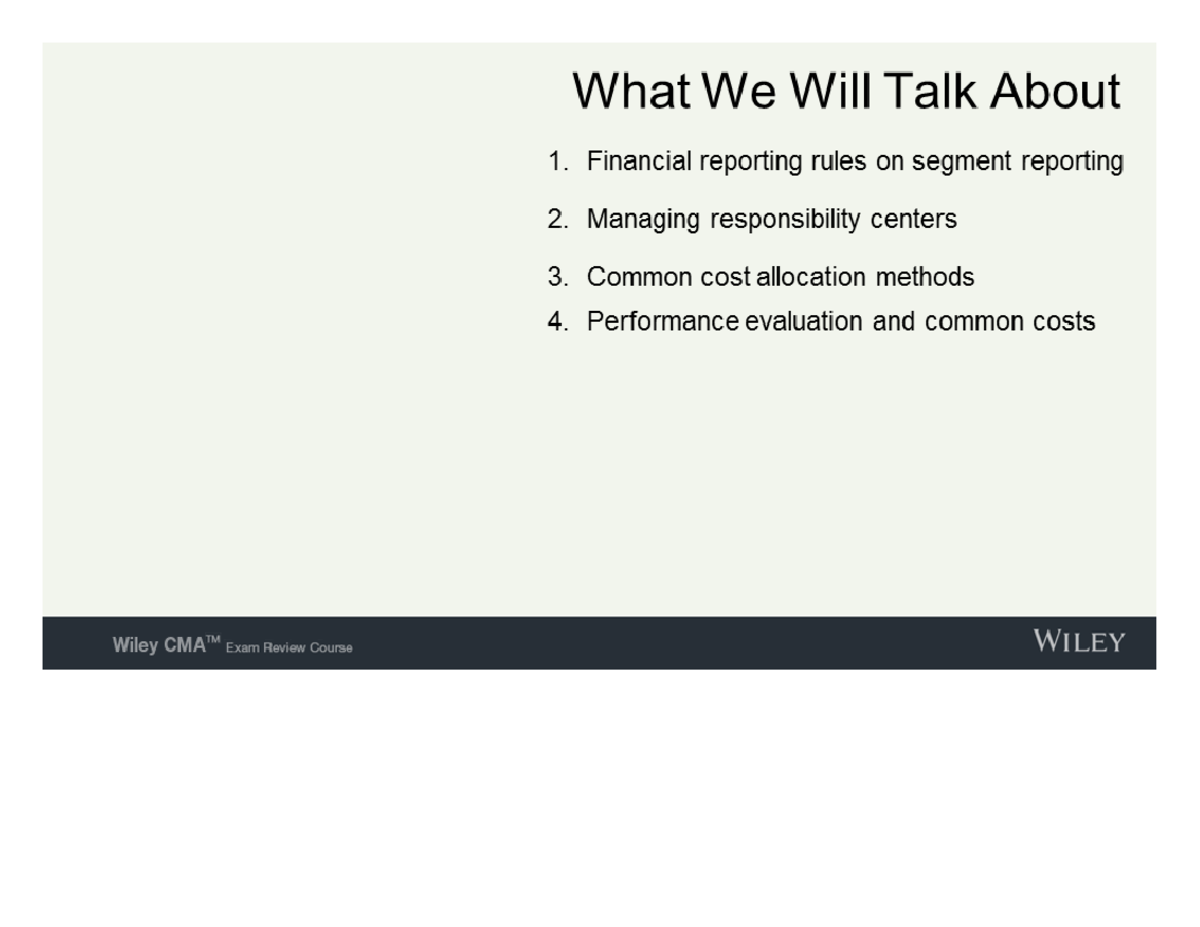 Business Units and Performance Evaluation - Integrated Accounting - Studocu
