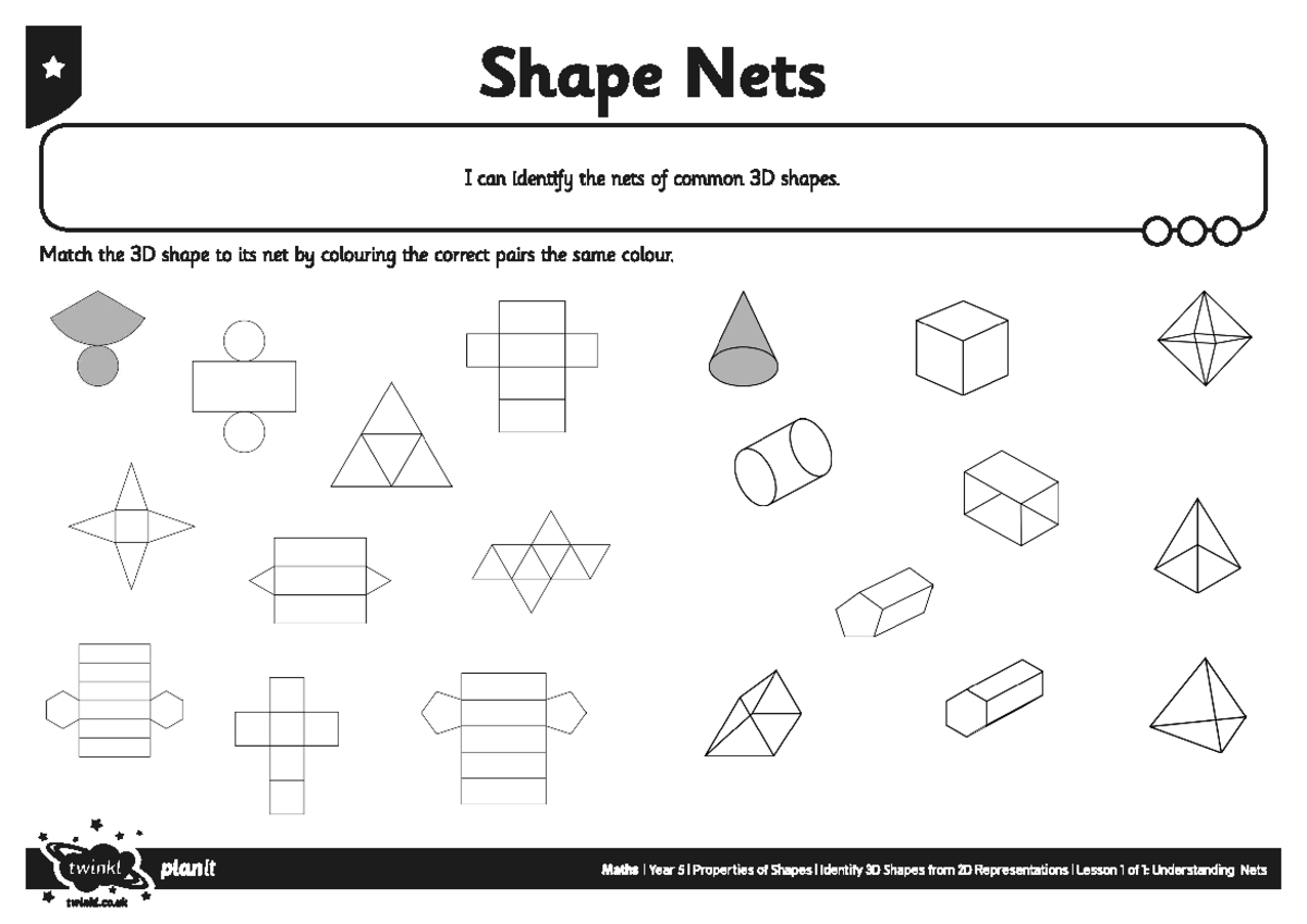 3D Shape Nets Practice - Year 5 Maths I Lesson 1: Understanding Nets ...