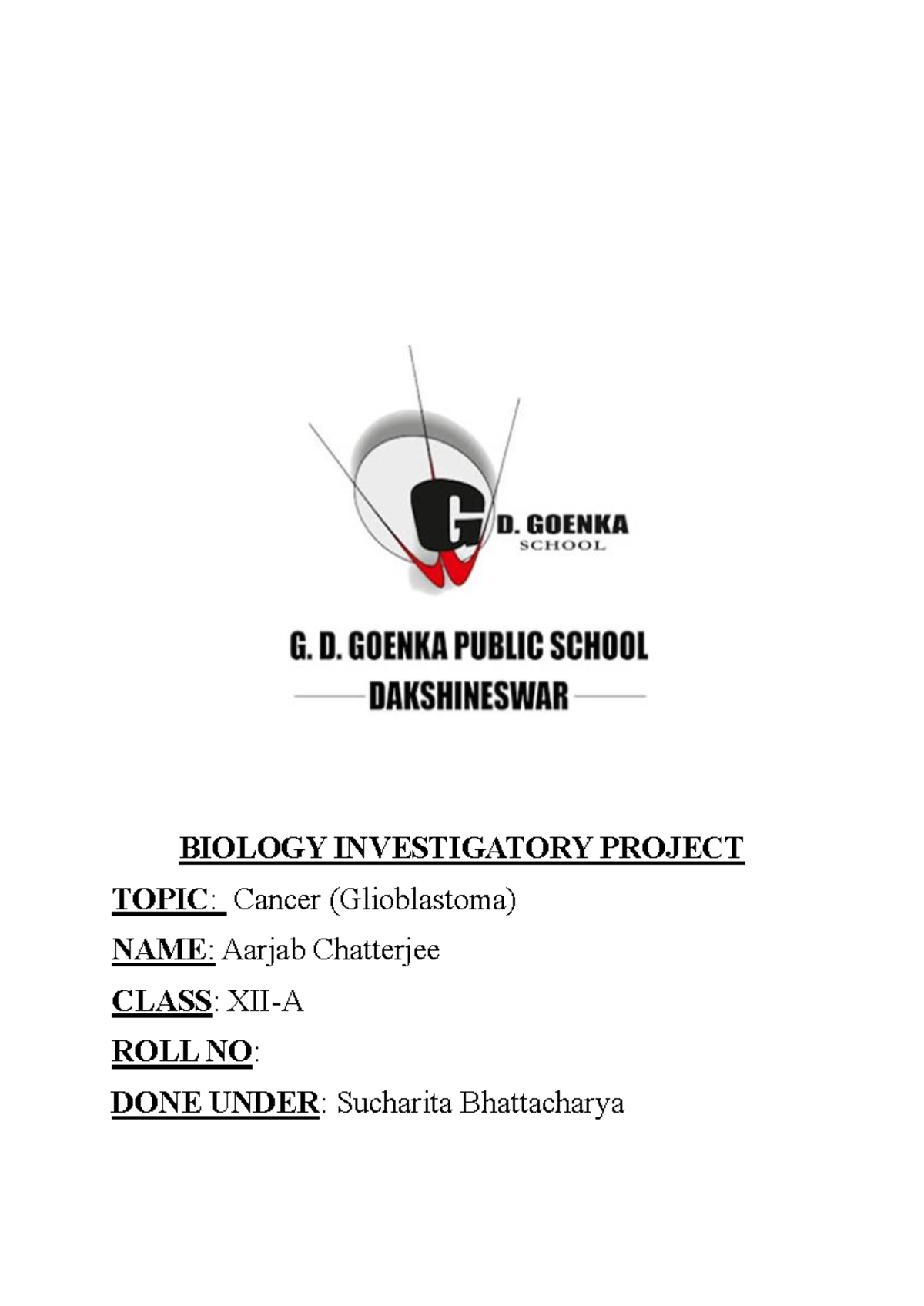 BIOLOGY INVESTIGATORY PROJECT: Glioblastoma Overview and Treatment ...