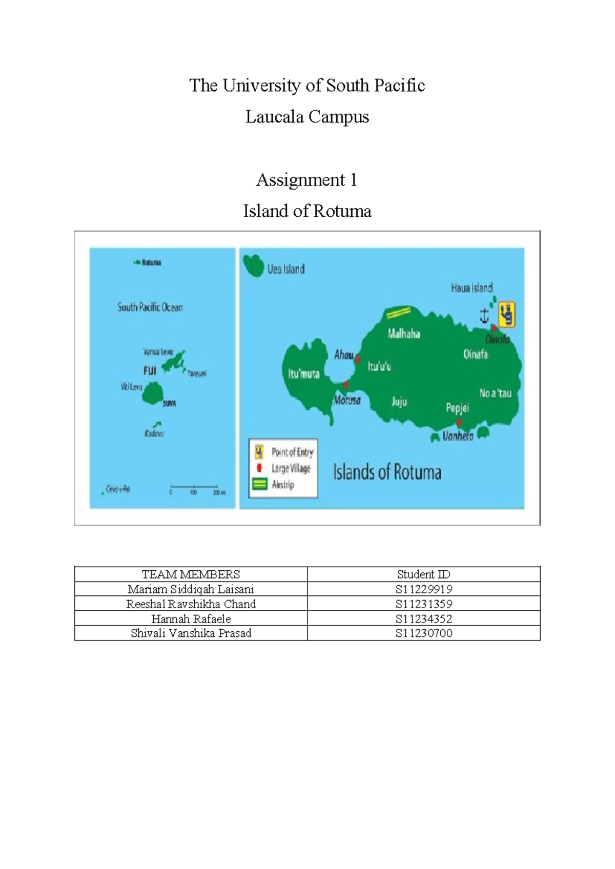 Research report - The University of South Pacific Laucala Campus ...