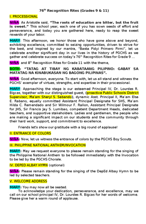 Emcee Script FOR Division Schools Press Conference 2024 - EMCEE SCRIPT ...