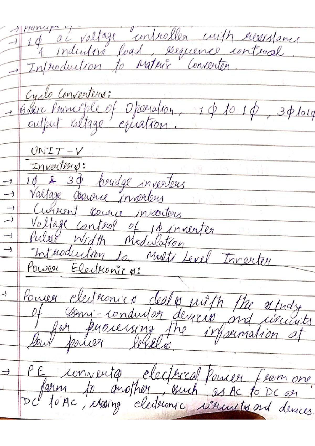 Power Electronics Notes: Matrix Converters, Inverters, and Thyristors ...