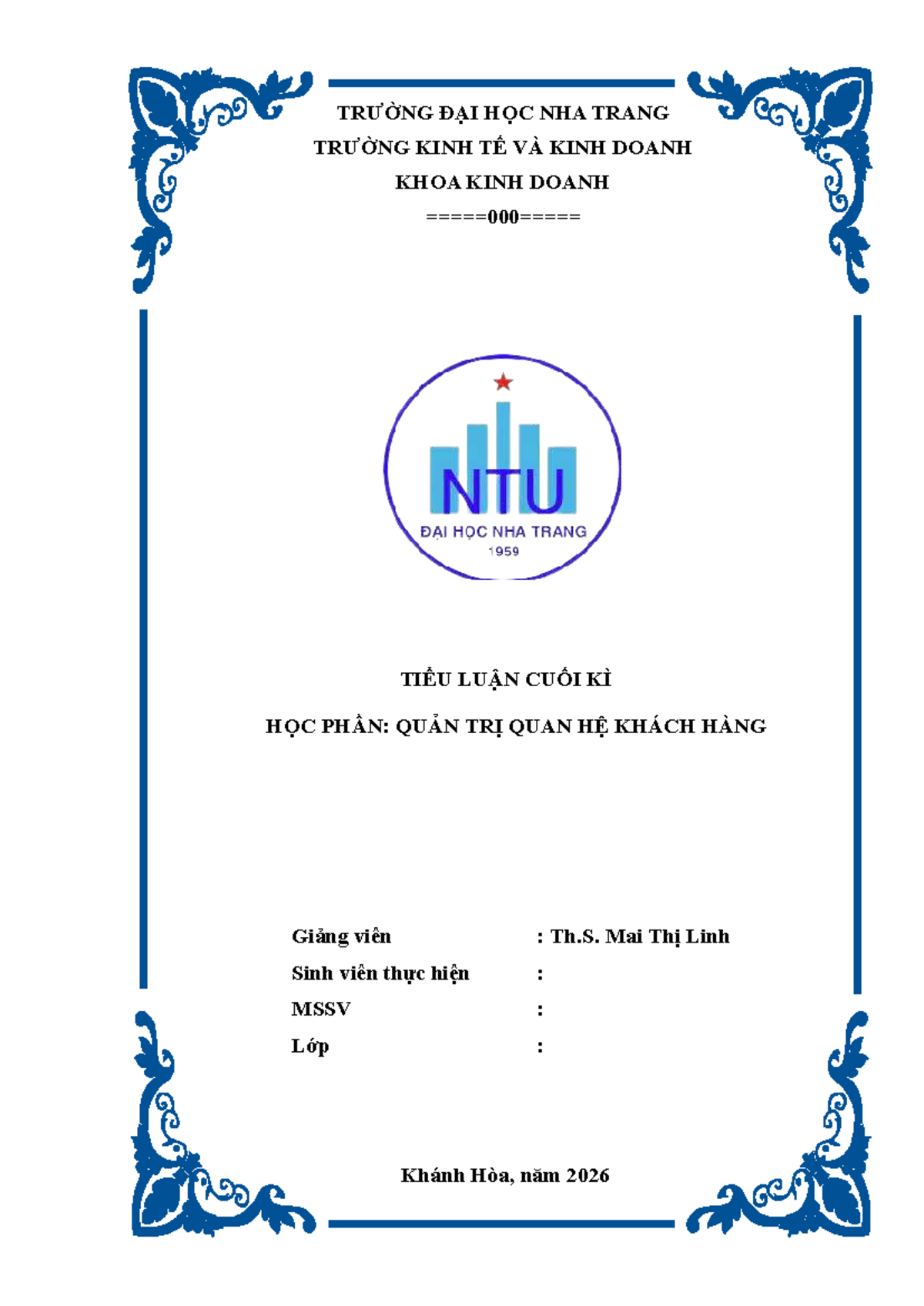 Tiểu Luận Cuối Kỳ: CRM và Tầm Quan Trọng Trong Doanh Nghiệp - Studocu