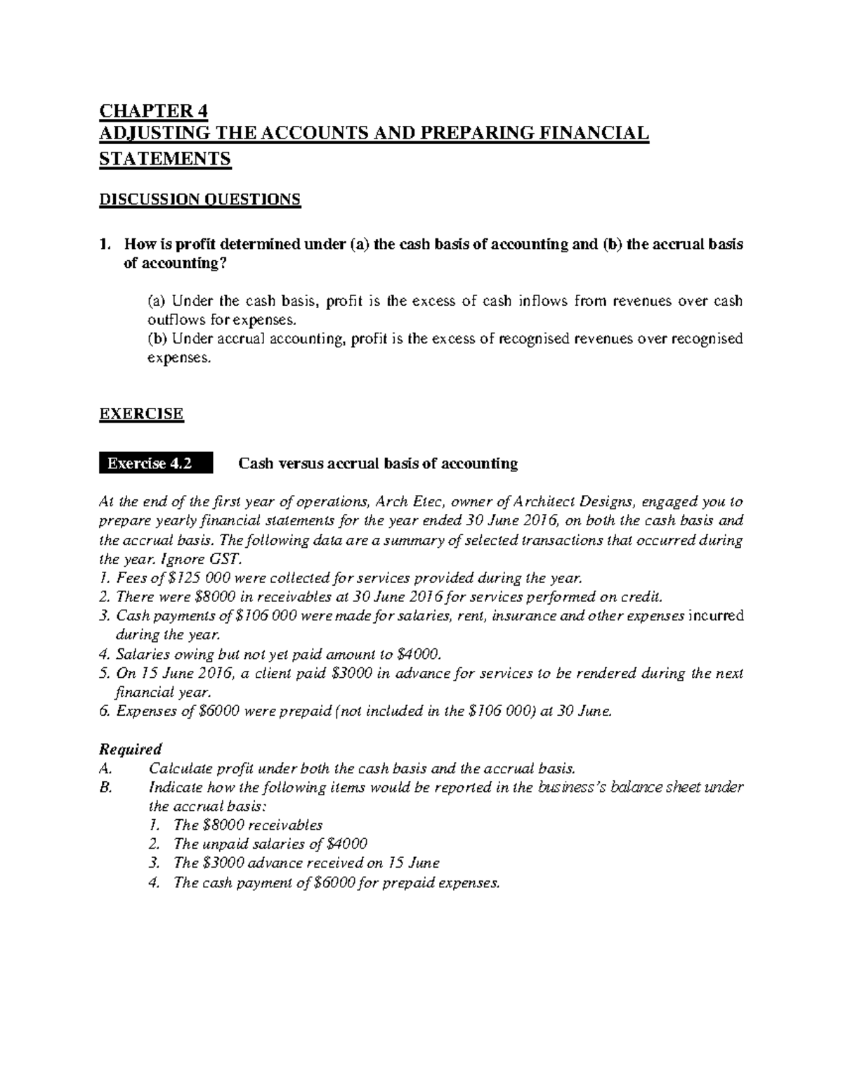 Chapter 4 Tutorial Solutions: Adjusting Accounts & Financial Statements ...