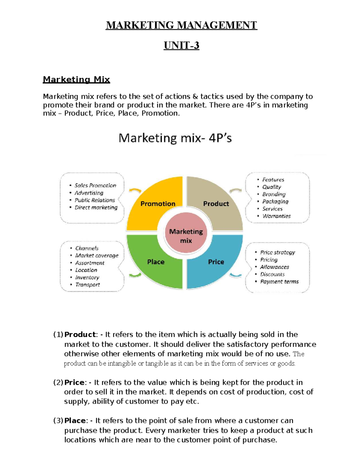 Marketing Management: Understanding the Marketing Mix & Product ...