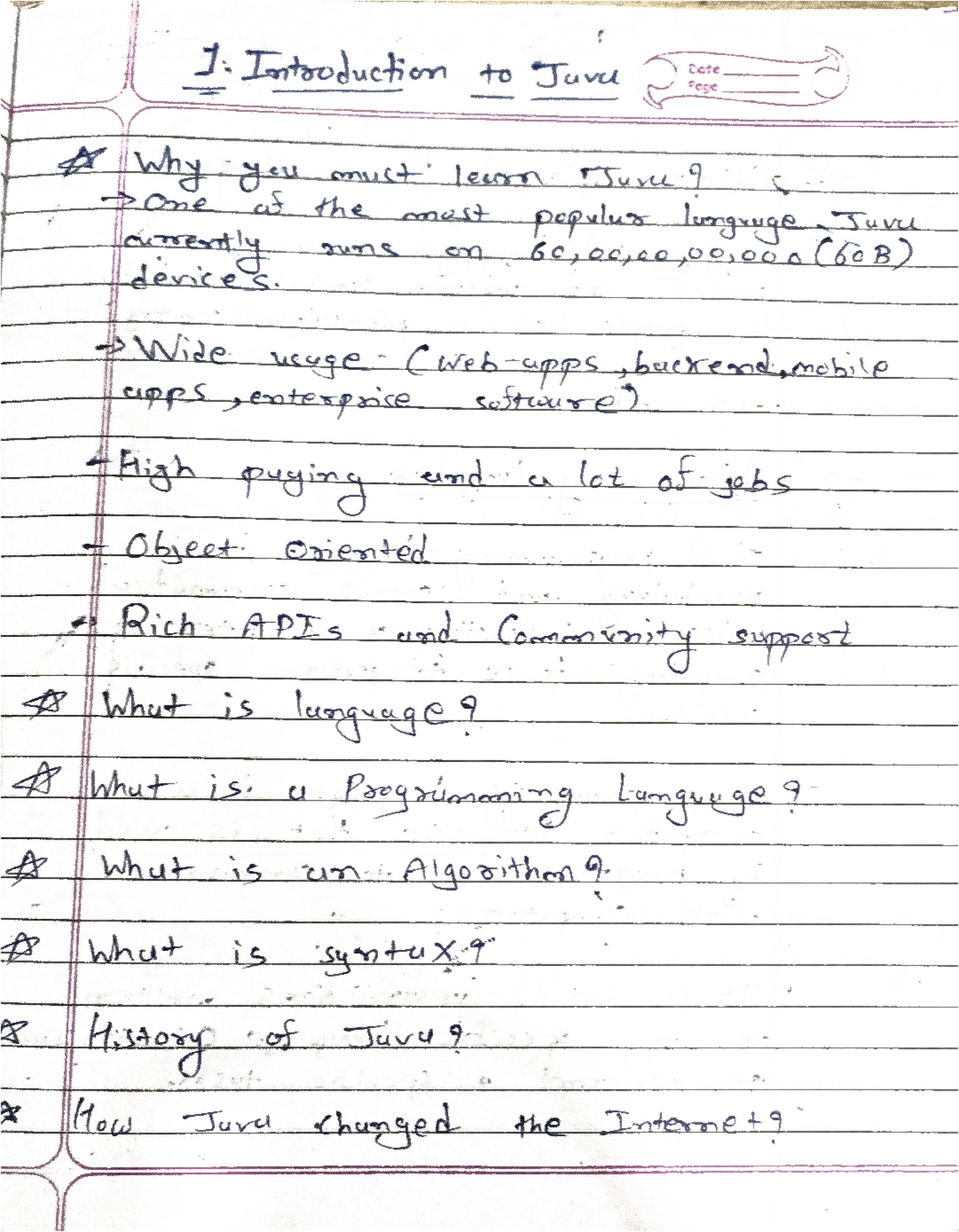 Java (Part 1) - Introduction to Programming Language Concepts and OOP - Studocu