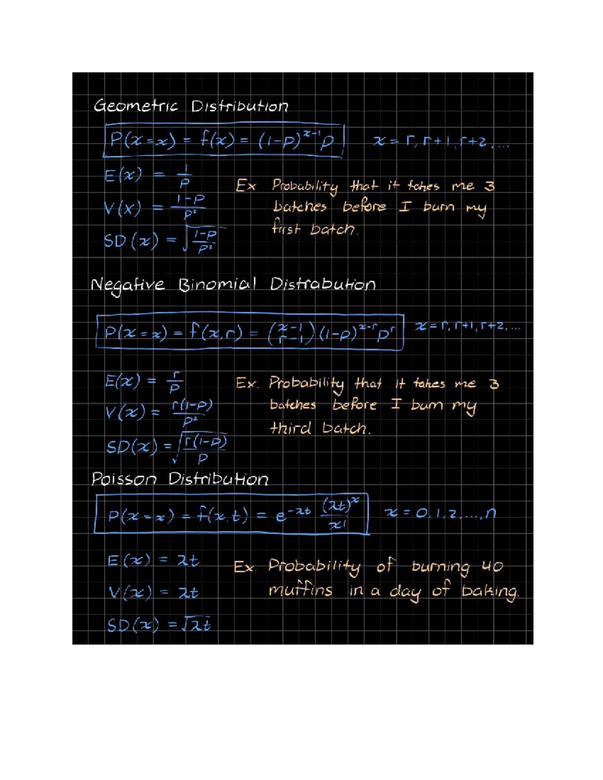 Probs and Stats Notes: Geometric & Poisson Distributions - Studocu