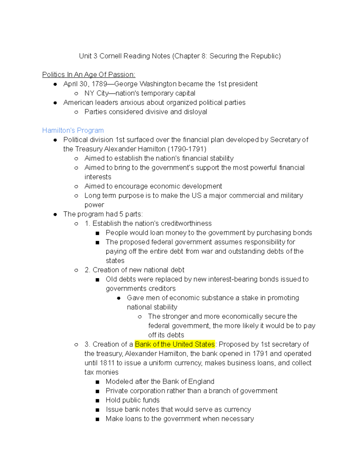 Give Me Liberty Chapter 8 Cornell Notes - Unit 3 Cornell Reading Notes ...
