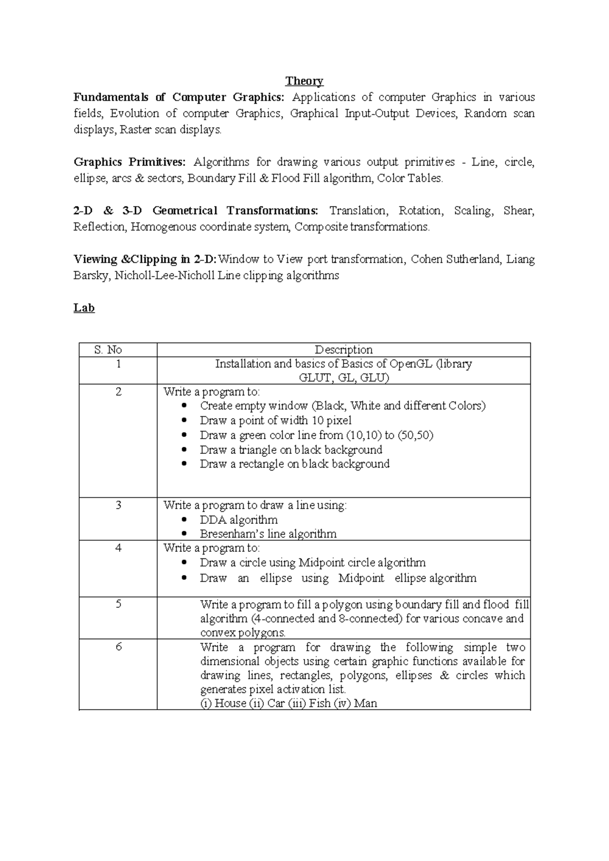 Quiz Syllabus: Fundamentals of Computer Graphics & Lab Exercises - Studocu