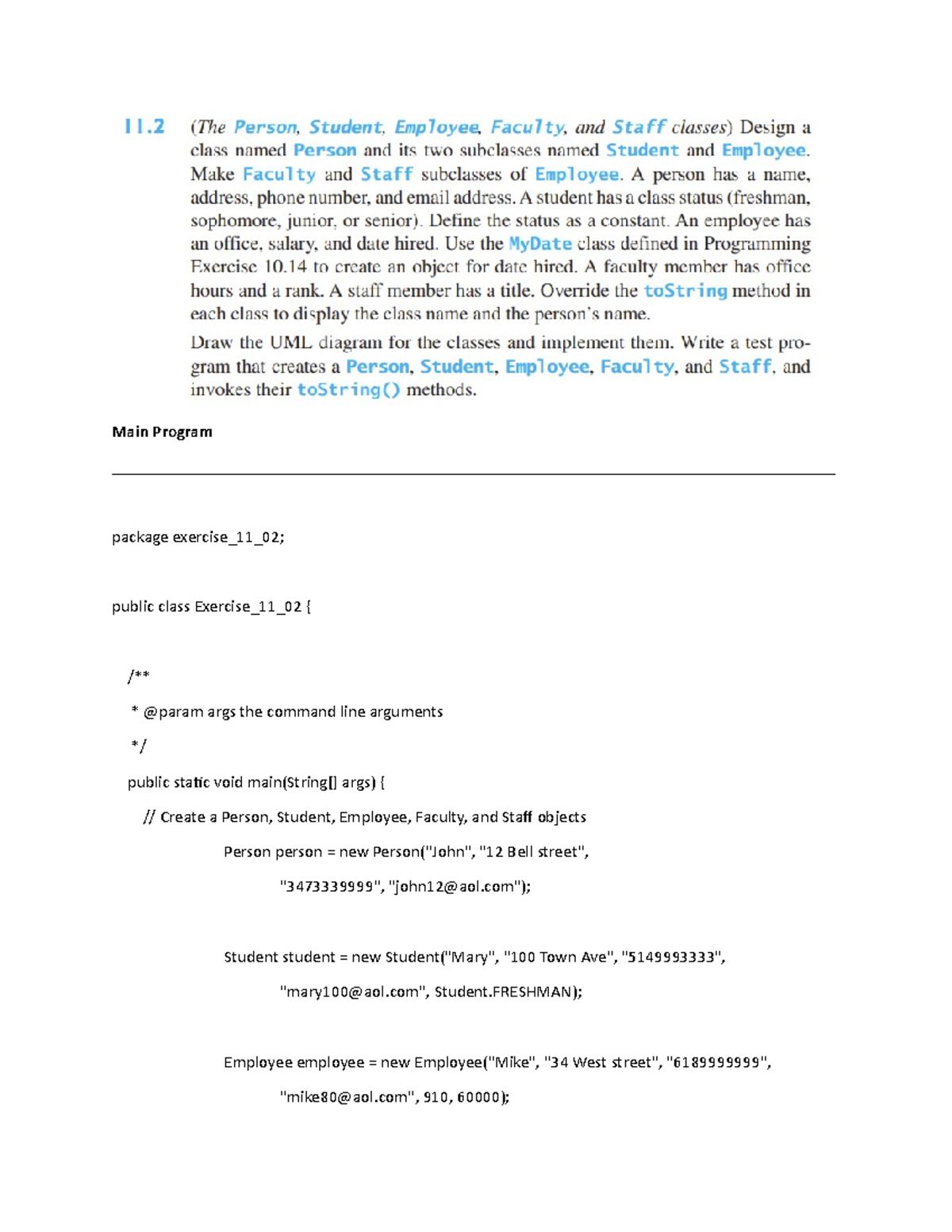 Programming Exercise 11 - Main Program - Studocu