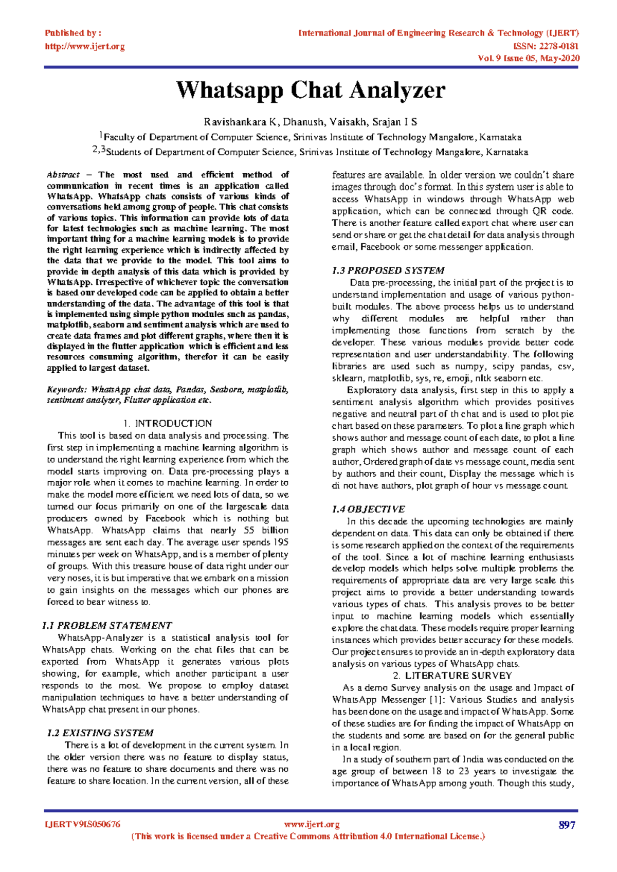 WhatsApp Chat Analyzer: A Comprehensive Data Analysis Tool for CS ...