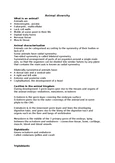 Quiz: Animal diversity (F) - lecture notes - BY4002 | Studocu