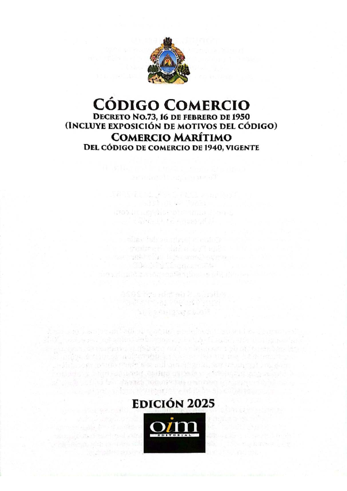 Código de Comercio 2025: Análisis y Exposición de Motivos - Studocu