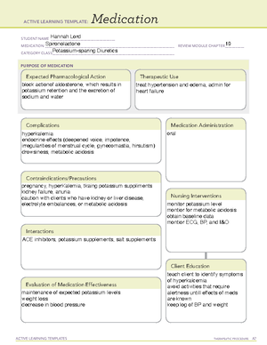 Actions for IV Infiltration - ACTIVE LEARNING TEMPLATES THERAPEUTIC ...
